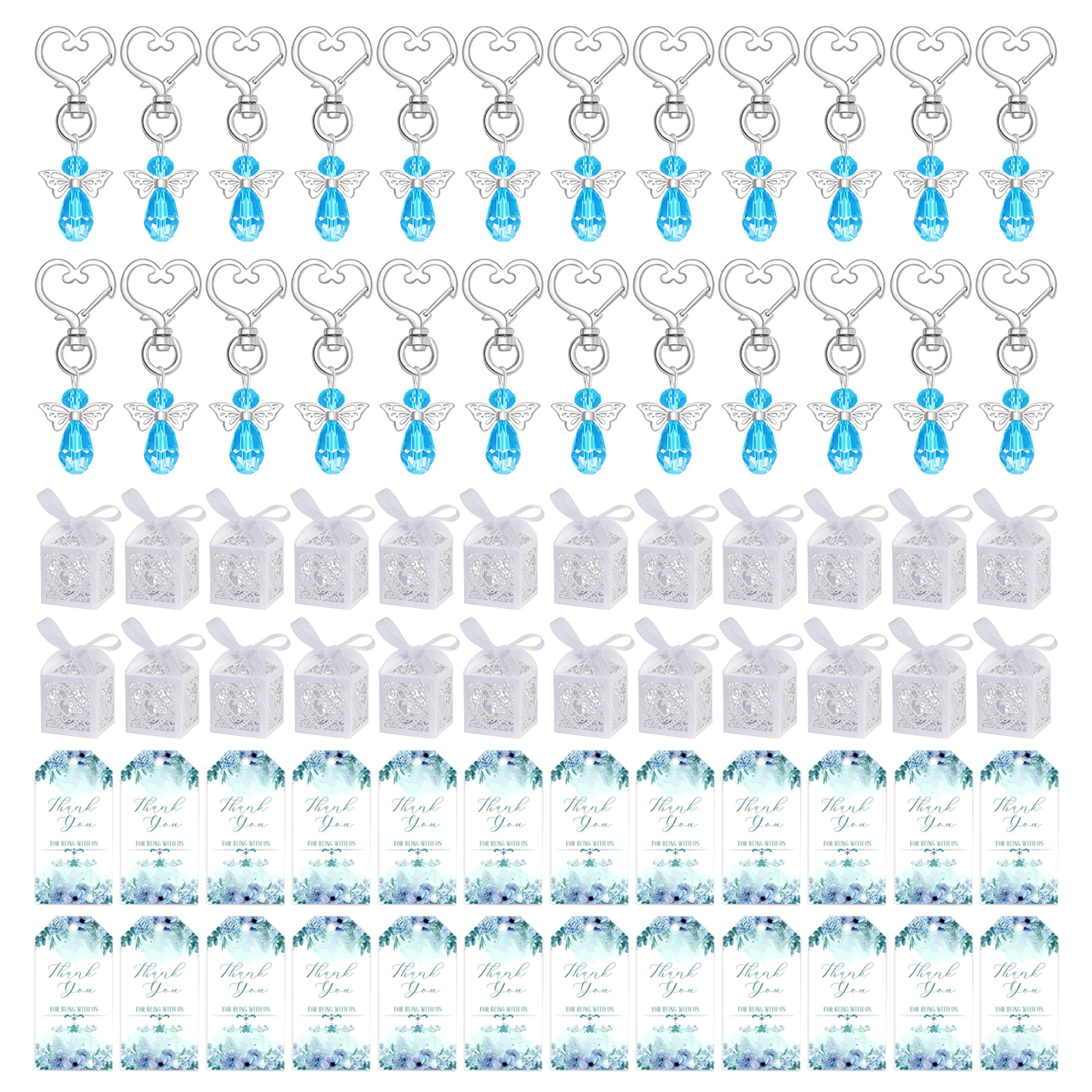 Angel Keychain Favors Baby Shower Favors Candy Boxes Set with Keychains ...
