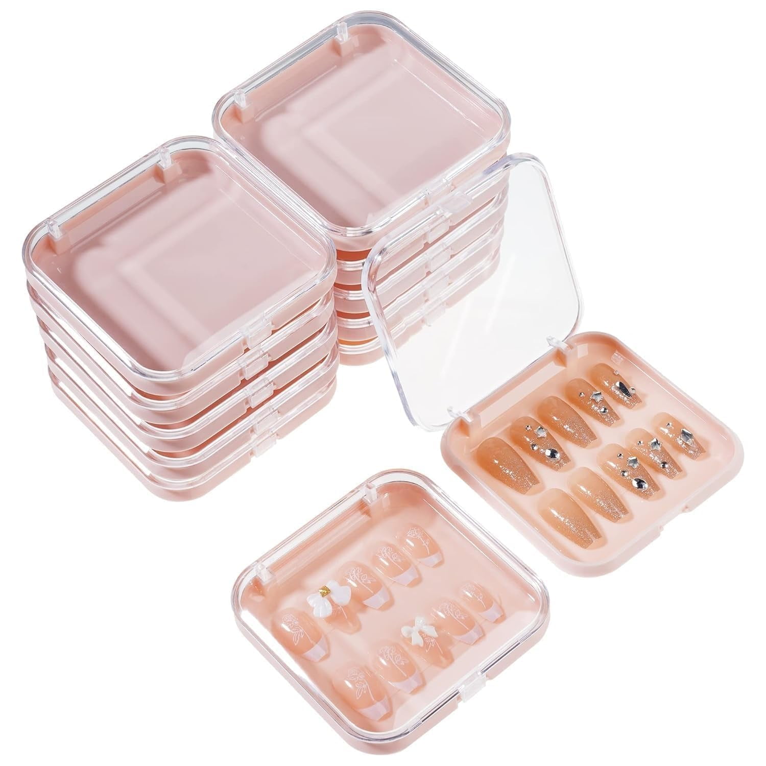 Angel Kiss 8 Packs Press On Nails Storage Boxes Fake Nails Packing ...