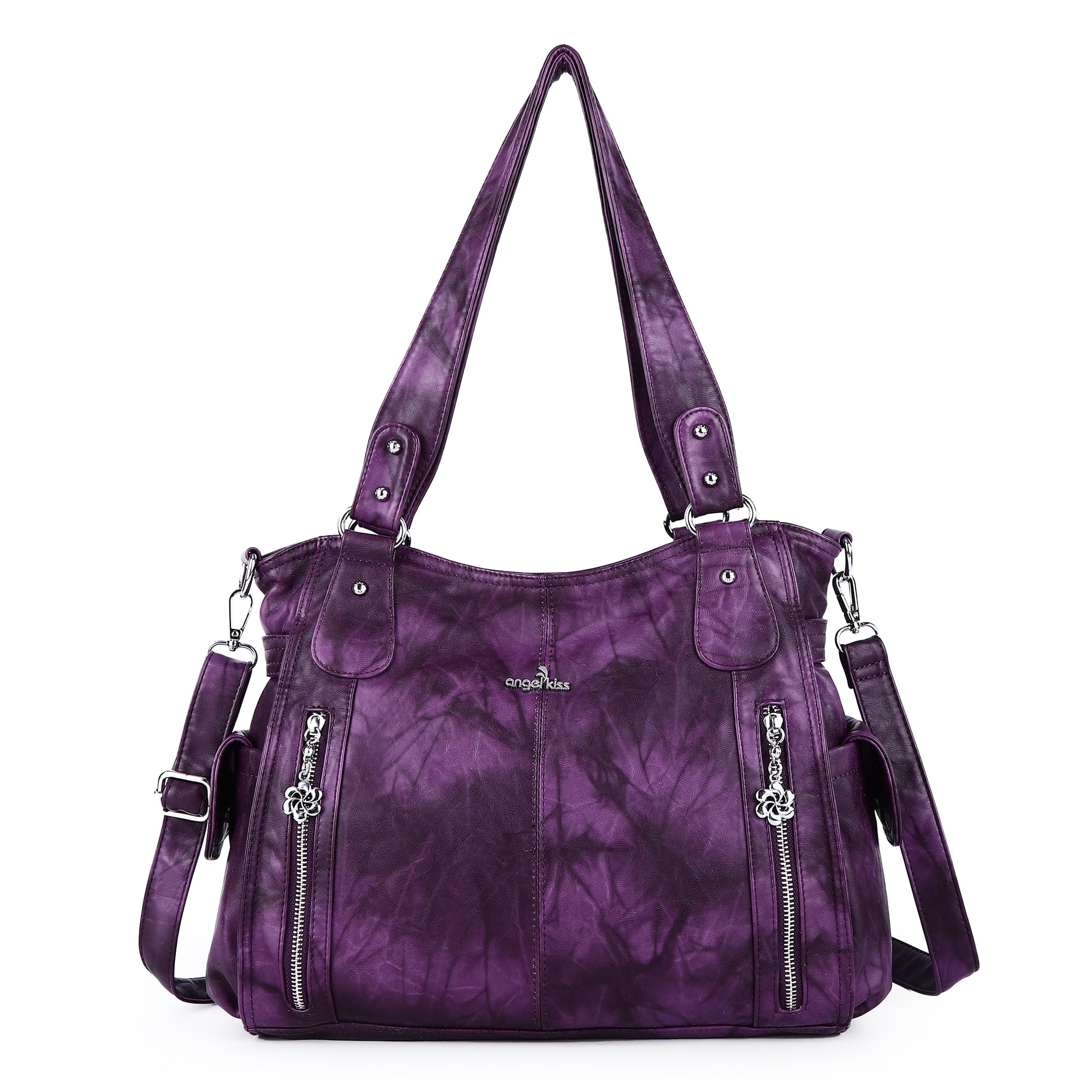 Angel Kiss Women's Large Handbags, High Quality Leather Hobo Shoulder ...