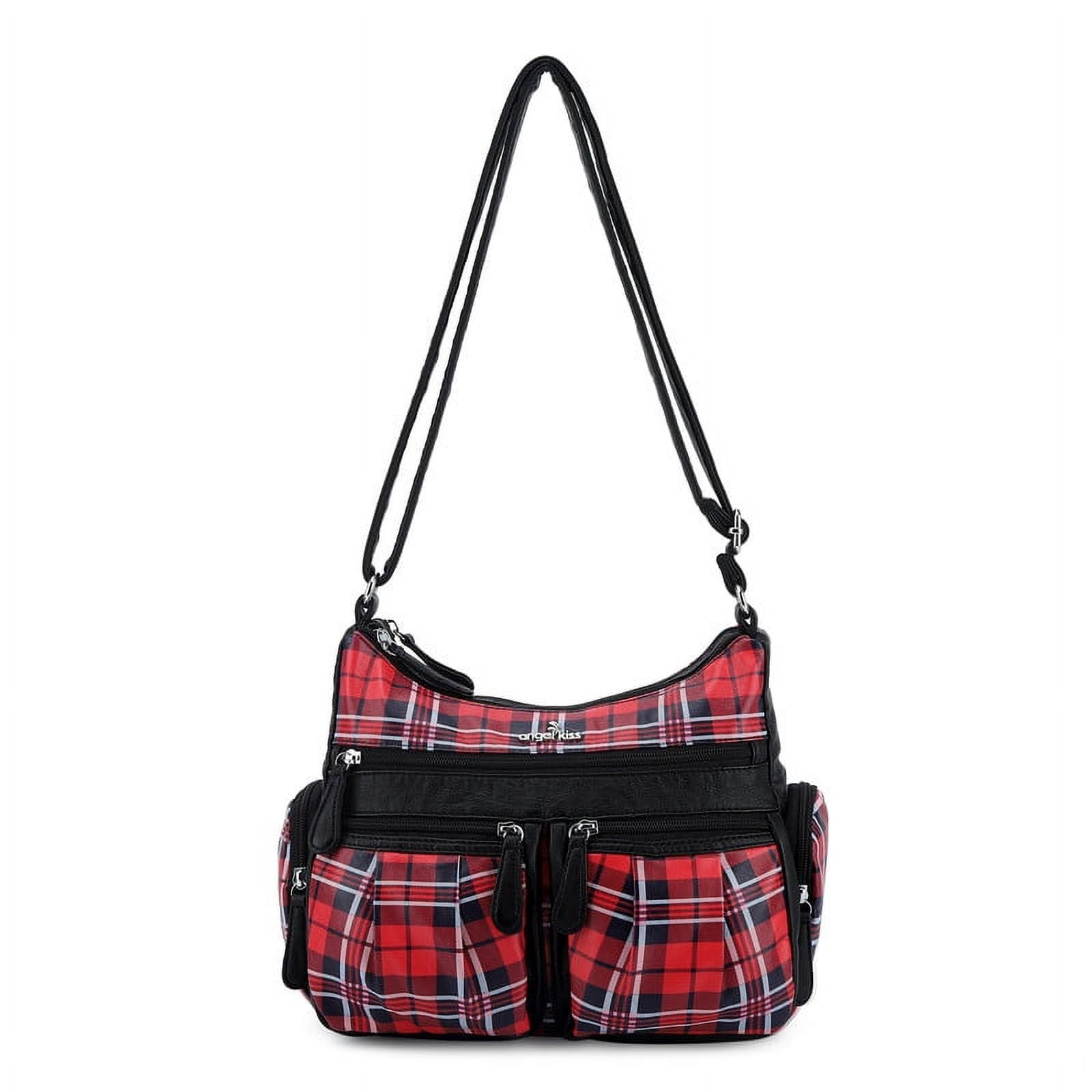 Angel Kiss Women's Crossbody Bag Multi Pocket Bag and Adjustable ...