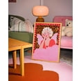 Angel Leopard Pattern Maximalist Folk Art Romantic Poster Unframed ...
