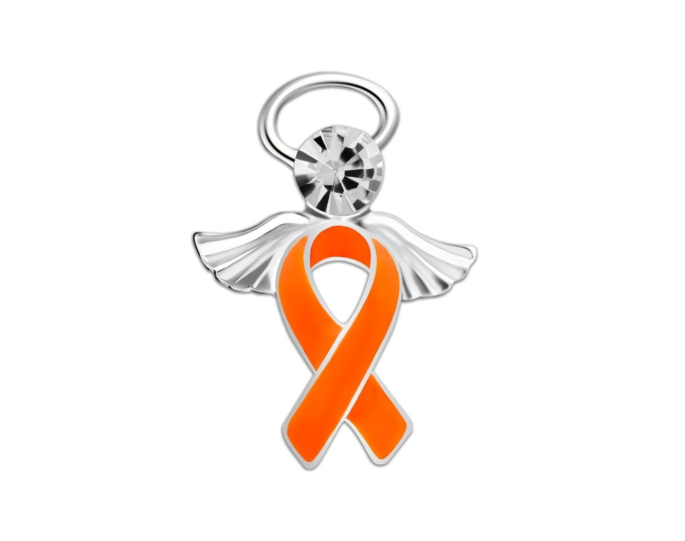 Angel Leukemia Orange Ribbon Awareness Pins - Walmart.com