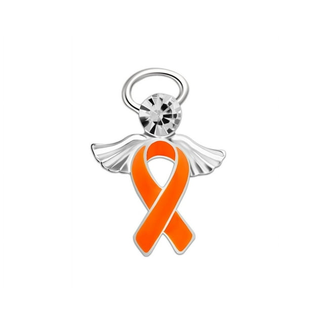 Angel Leukemia Orange Ribbon Awareness Pins - Walmart.com