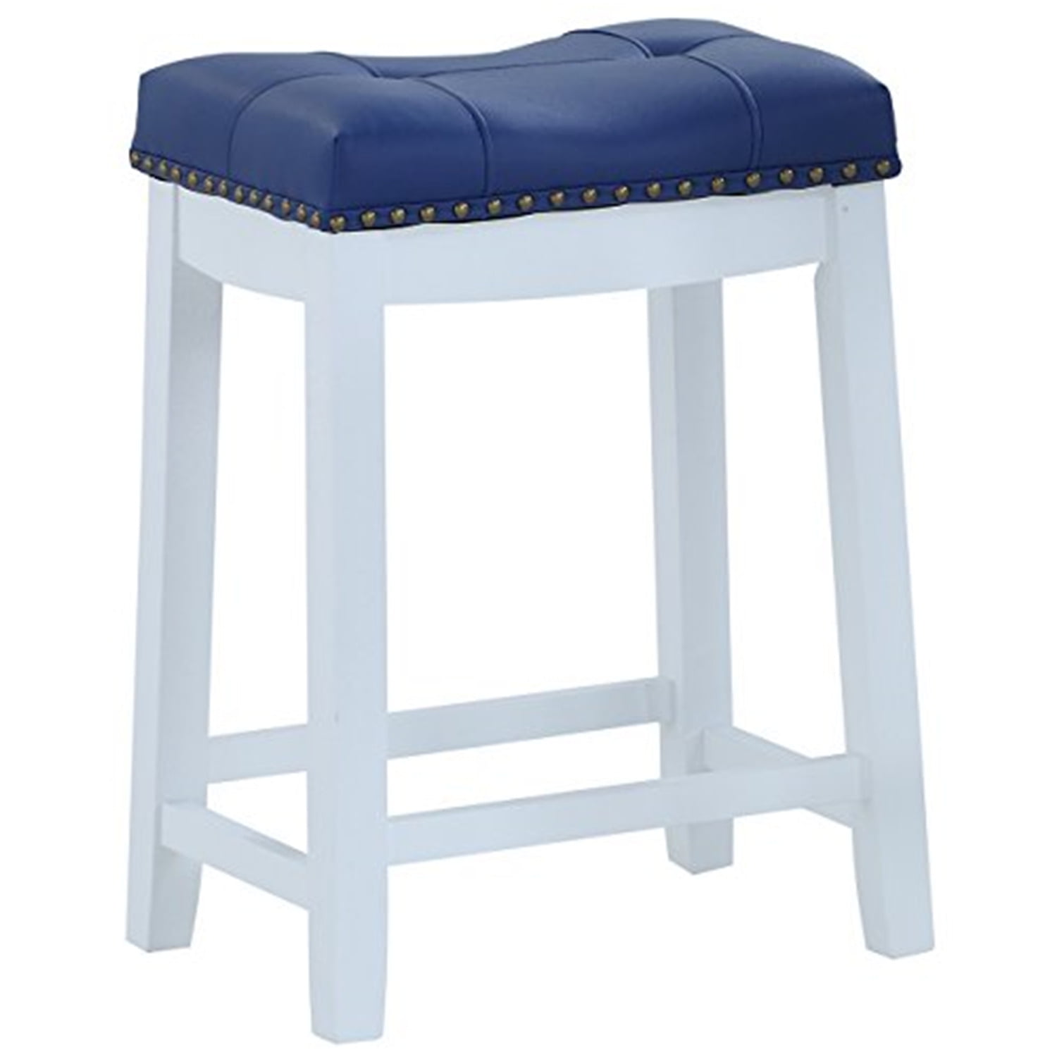 Angel Line Cambridge Padded saddle stool-Color:White,Size:24" seat ...