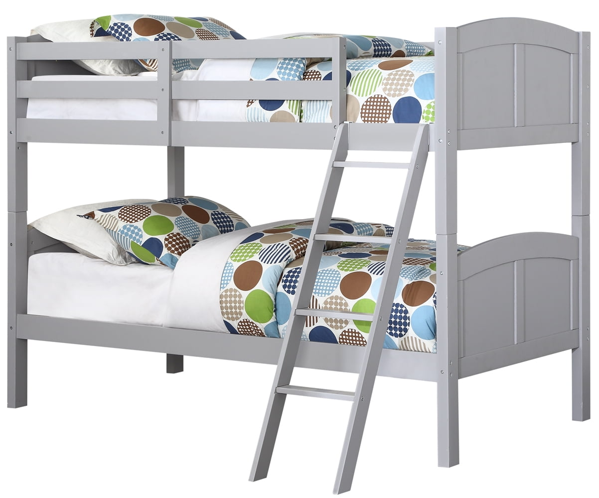 Angel Line Rowan Twin over Twin Bunk Bed, Gray - Walmart.com