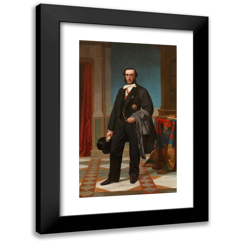 Angel María Cortellini Hernández 10x14 Black Modern Framed Museum Art ...