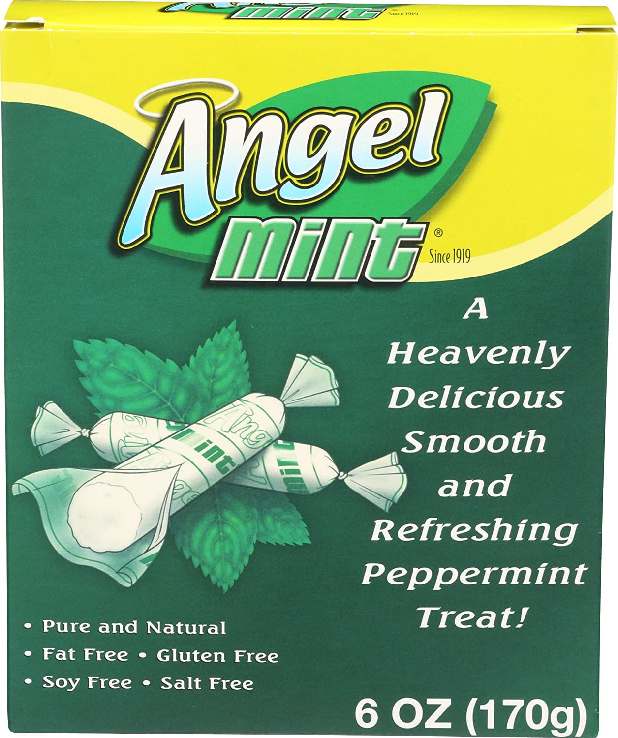 Angel Mints Original Peppermints, Individually Wrapped, All Natural, 6 oz Box - Walmart.com