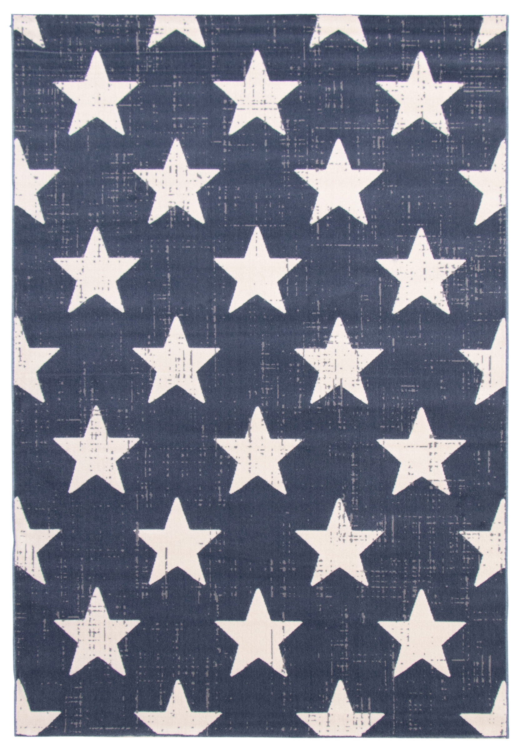 Angel Navy Polypropylene Rug 5'3" x 7'7" - Walmart.com