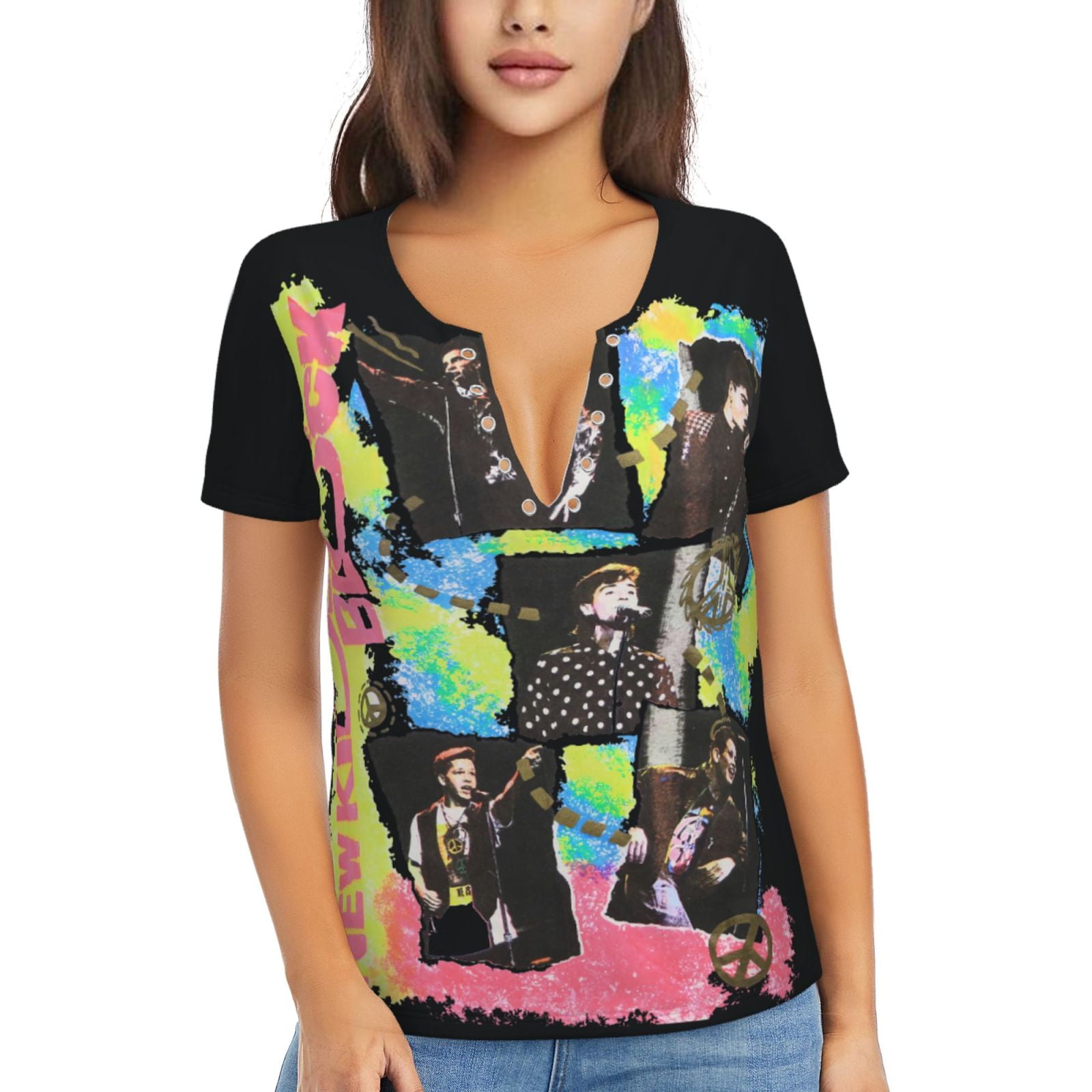 Angel New-Kids on the-Block Women'S Summer T-Shirt Round Neck Short ...