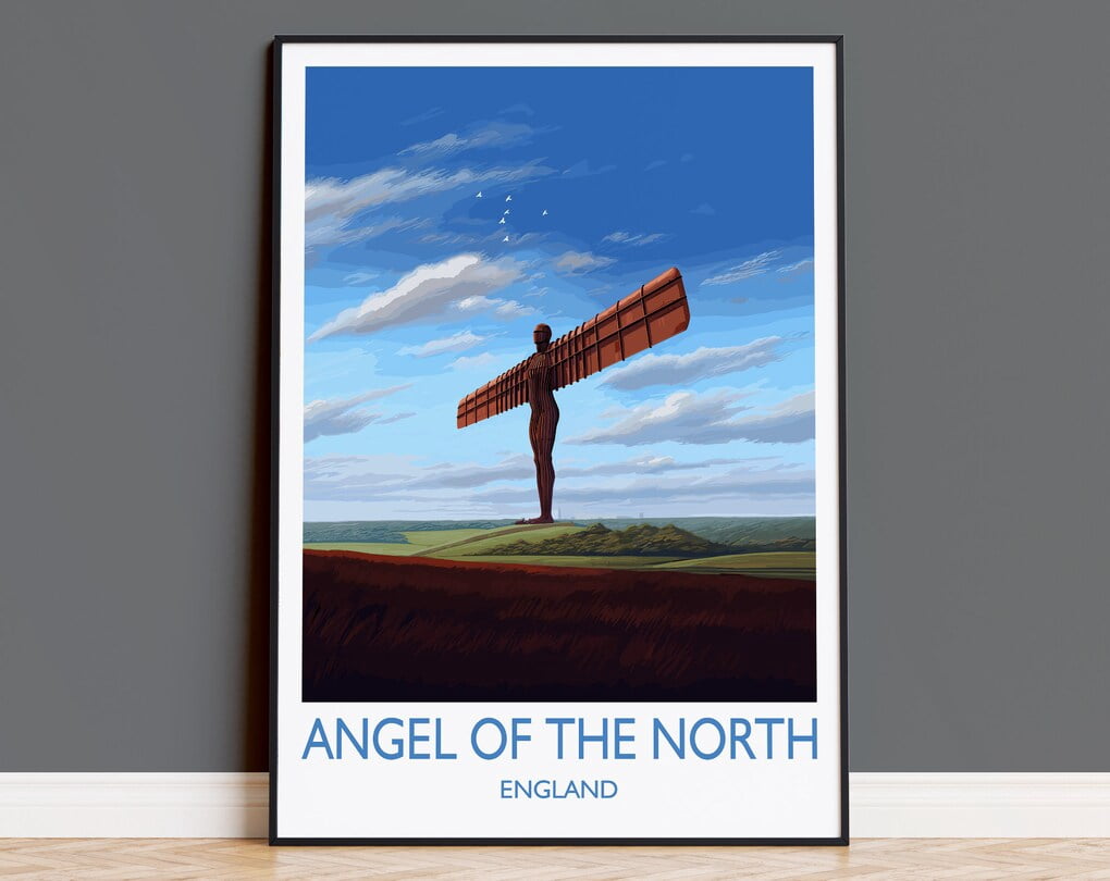 Angel Of The North Poster Wall Art, Travel Print Of Angel Of The North ...
