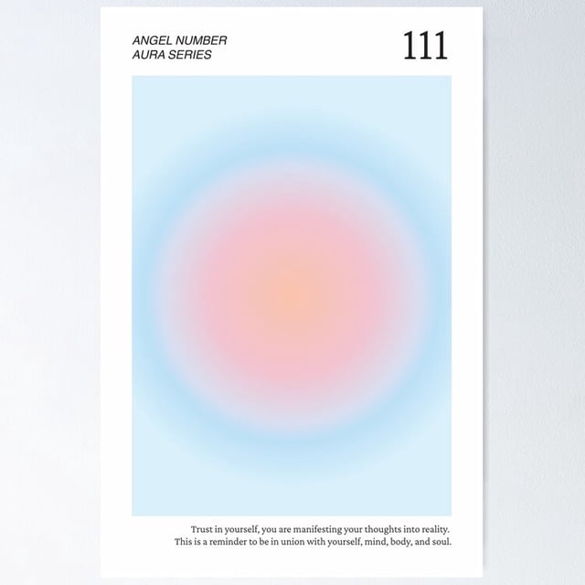 Angel Number 111 Aura UNFRAMED Poster, 16x24 - Walmart.com