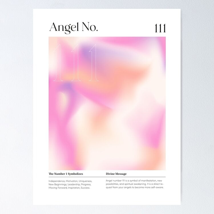 Angel Number 111 Aura UNFRAMED Poster UNFRAMED Poster, 24x36 - Walmart.com
