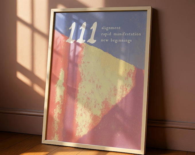 Angel Number 111 Aura Wall Art Print, Unframed Paper Poster 11x14in ...