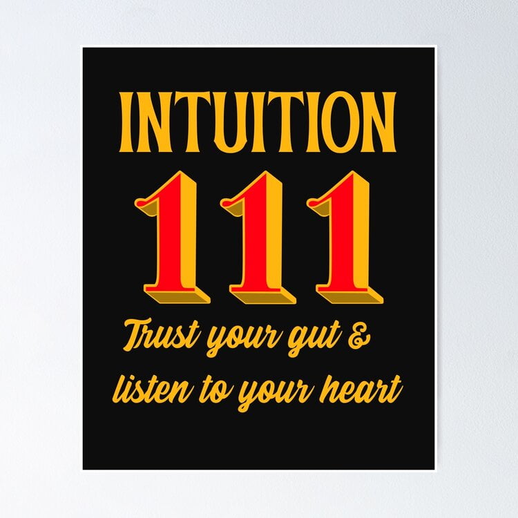 Angel Number 111 Intuition UNFRAMED Poster, 12x18 - Walmart.com