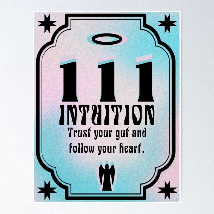 Angel Number 111 Poster - KIRA.1004, UNFRAMED-8x12 - Walmart.com