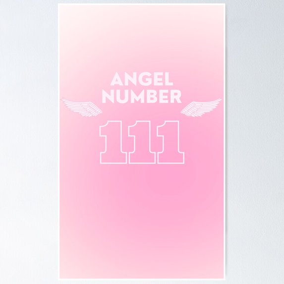Angel Number 111 (With Wings) Poster- Unframed Poster | Wall Art ...