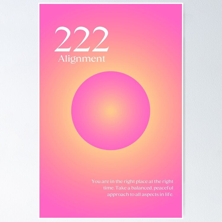 Angel Number 222 Alignment Aura Gradient Energy Aesthetic Spiritual ...