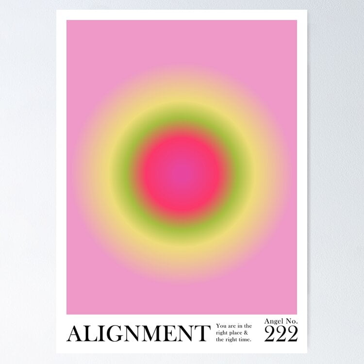 Angel Number 222 - Alignment. Gradient. UNFRAMED Poster, 12x18 ...