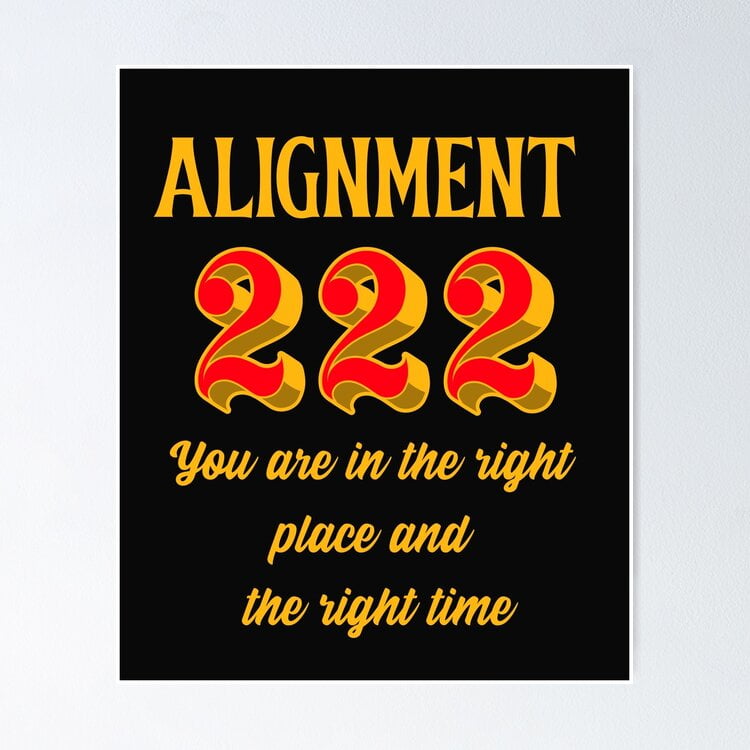 Angel Number 222 Alignment UNFRAMED Poster, 12x18 - Walmart.com