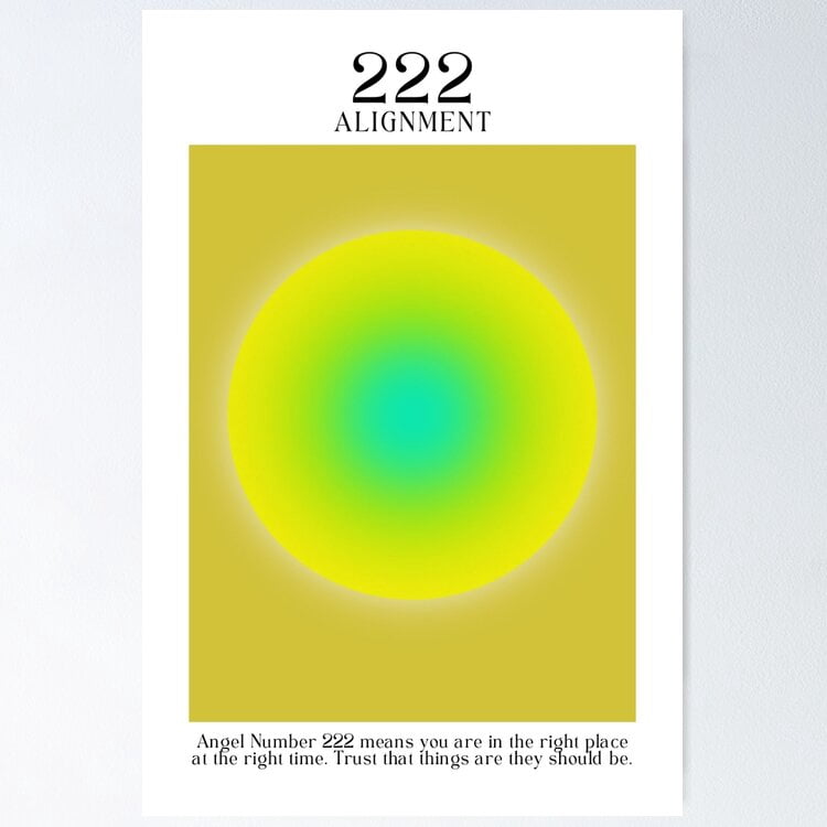 Angel Number 222 Aura UNFRAMED Poster, 8x12 - Walmart.com