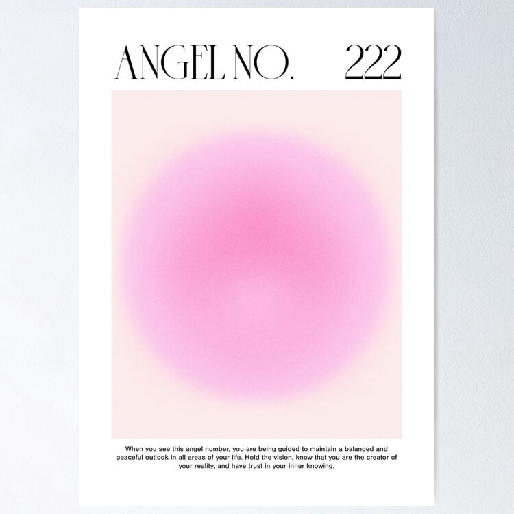 Angel Number 222 Gradient Art UNFRAMED Poster, 12x18 - Walmart.com