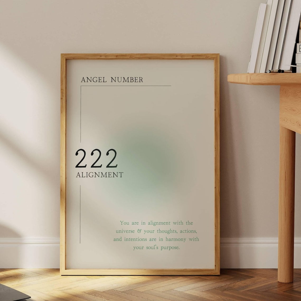 Angel Number 222 Minimalistic Print • Sage Green Spiritual Poster For ...