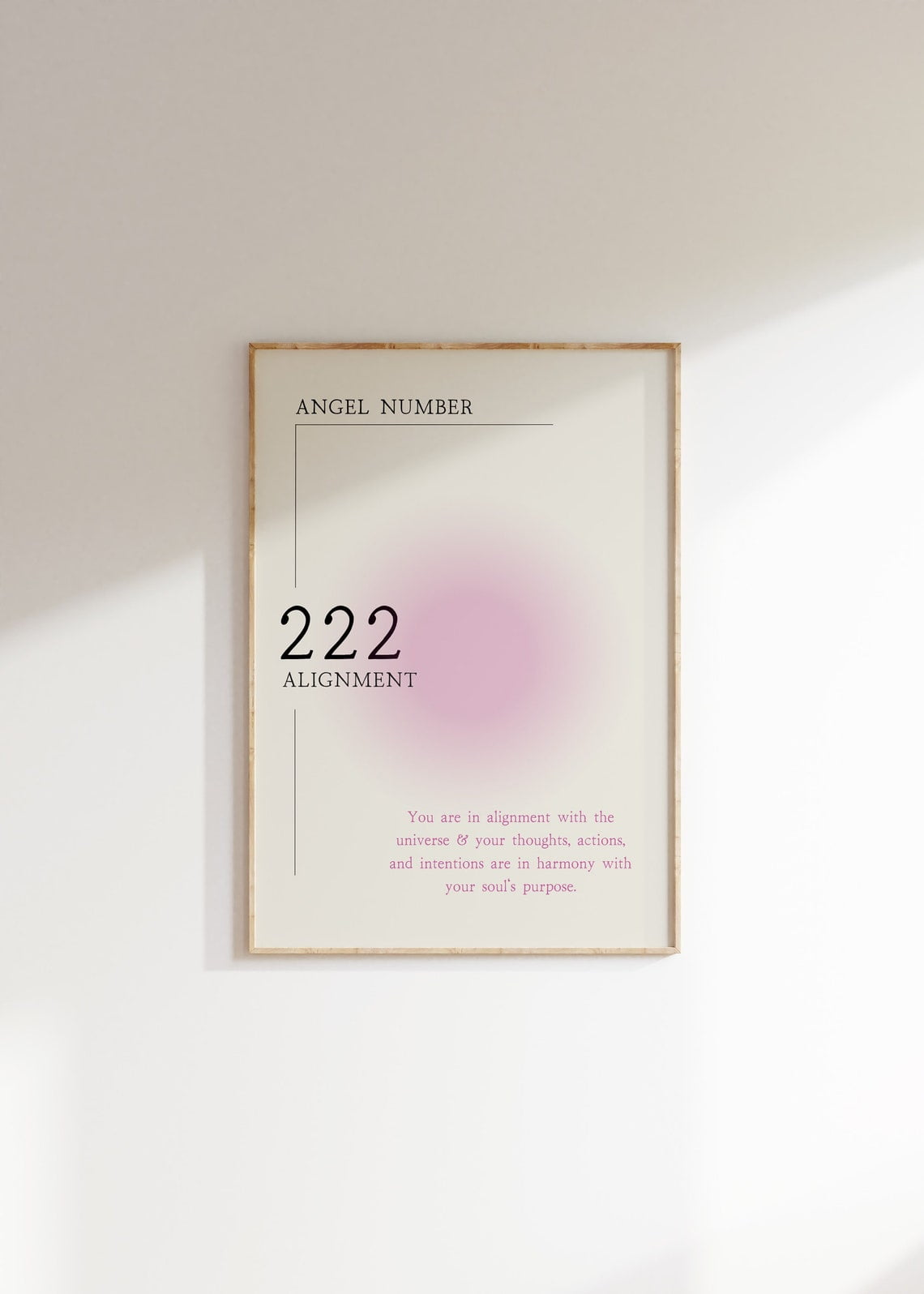 Angel Number 222 Minimalistic Print • Spiritual Numerology Poster With ...