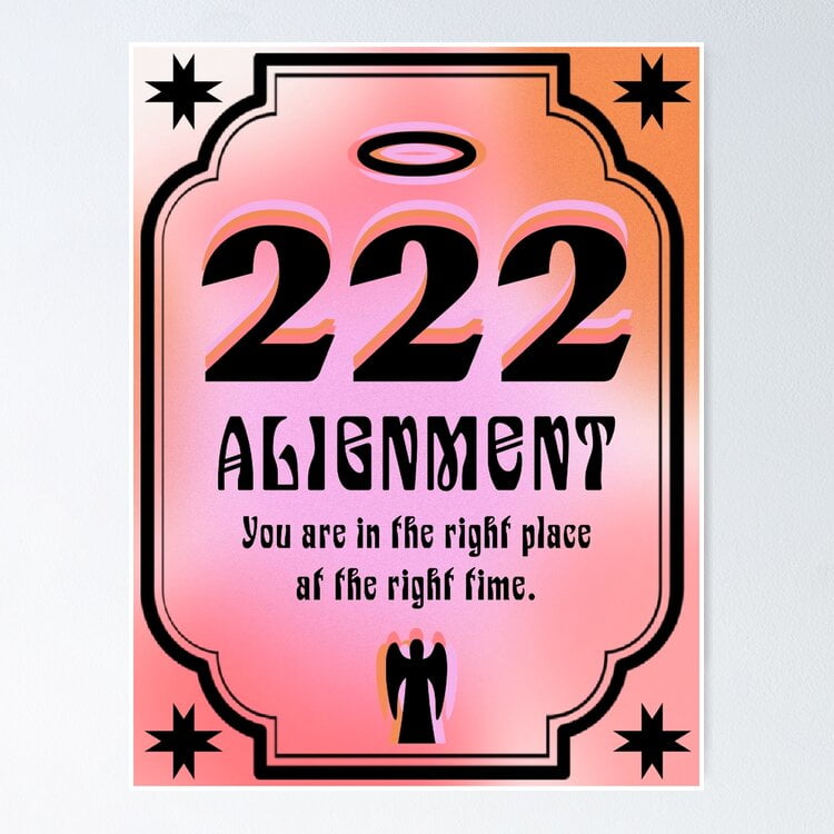 Angel Number 222 Poster - KIRA.1074, UNFRAMED-12x18 - Walmart.com