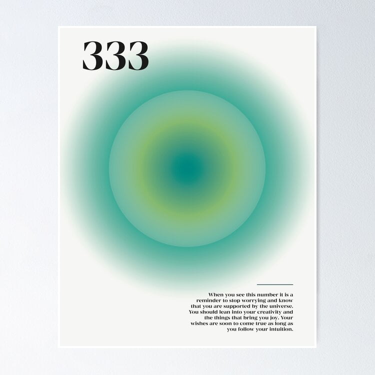 Angel Number 333 Aura UNFRAMED Poster, 18x24 - Walmart.com