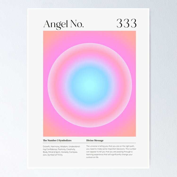Angel Number 333 Aura UNFRAMED Poster UNFRAMED Poster, 24x36 - Walmart.com