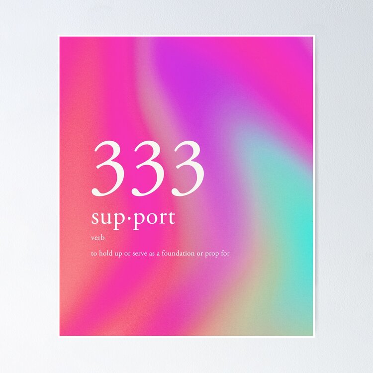 Angel Number 333 Definition Series Poster- Unframed Poster | Wall Art ...