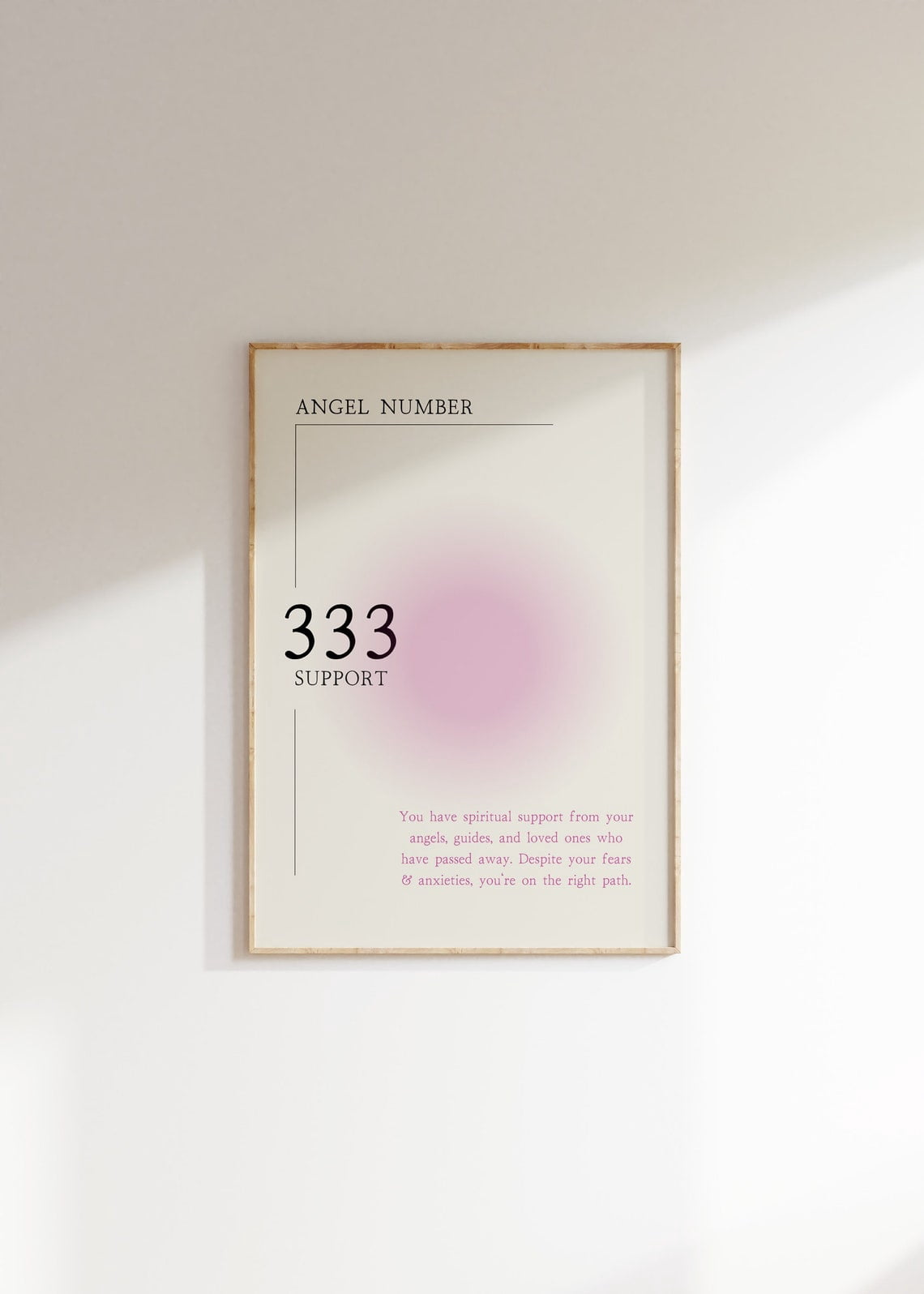 Angel Number 333 Minimalist Spiritual Divine Guidance Zen Home Decor ...