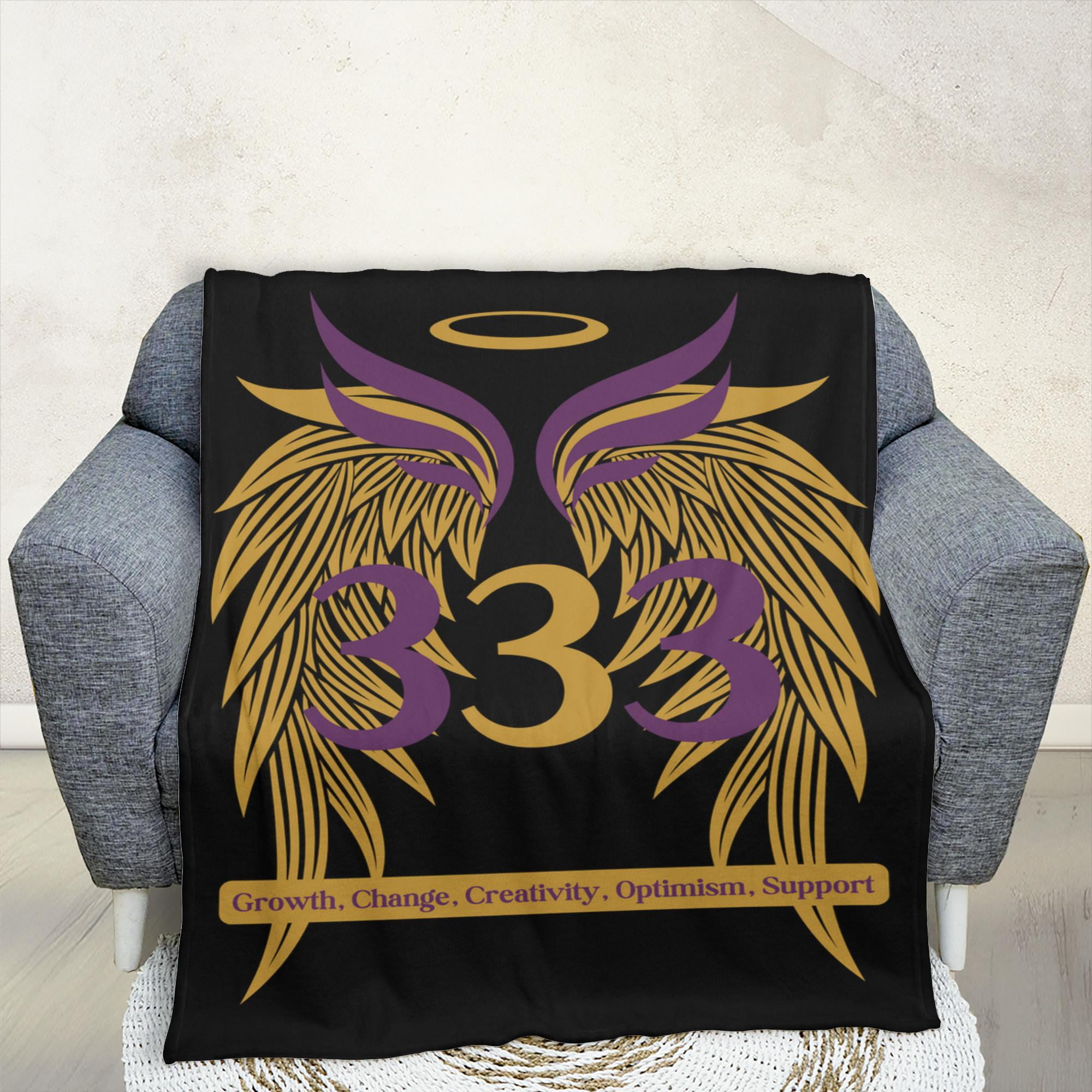 Angel Number 333 Minky Blanket - Walmart.com