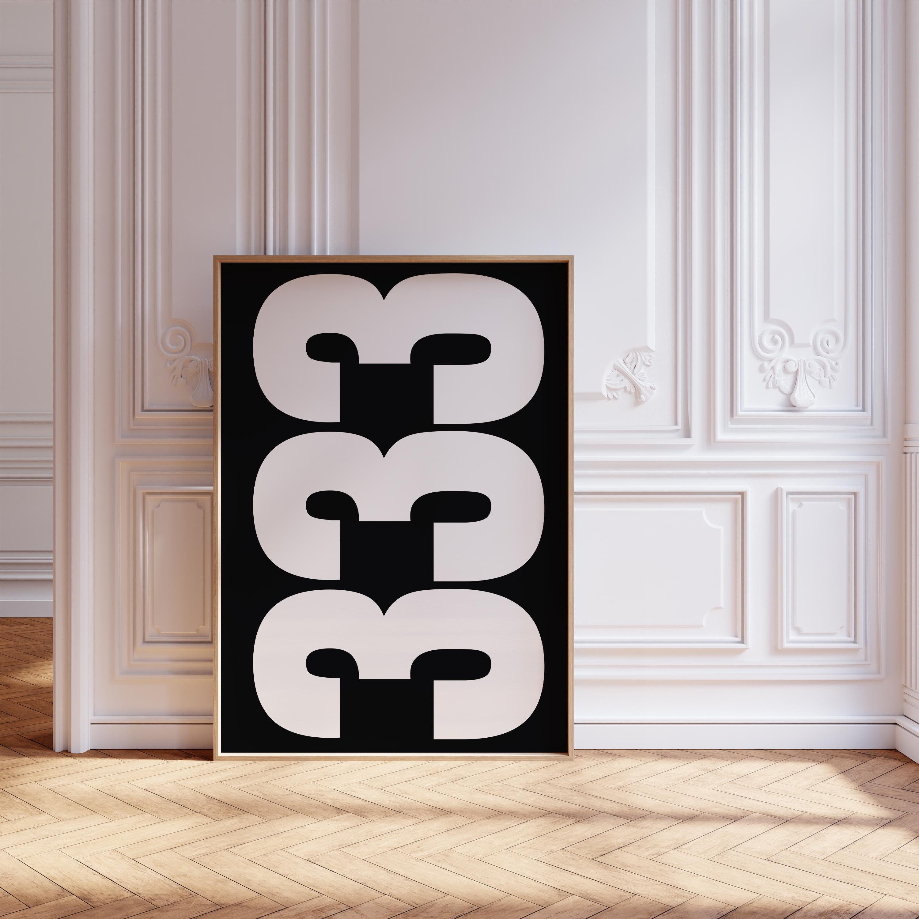 Angel Number 333 Print • Numerology Wall Art • Angel Poster - Walmart.com