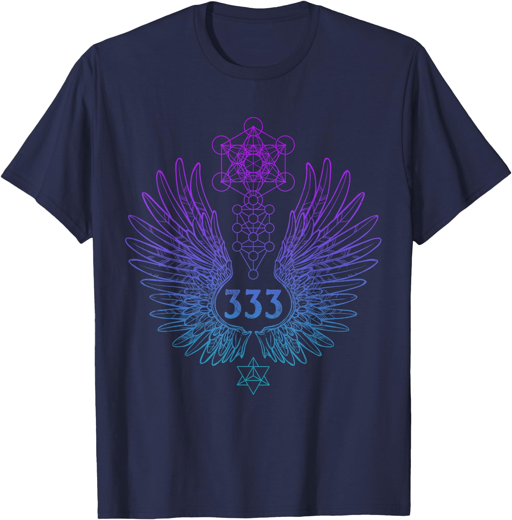Angel Number 333 Sacred Geometry Healing Softstyle Unisex T-Shirt Men ...