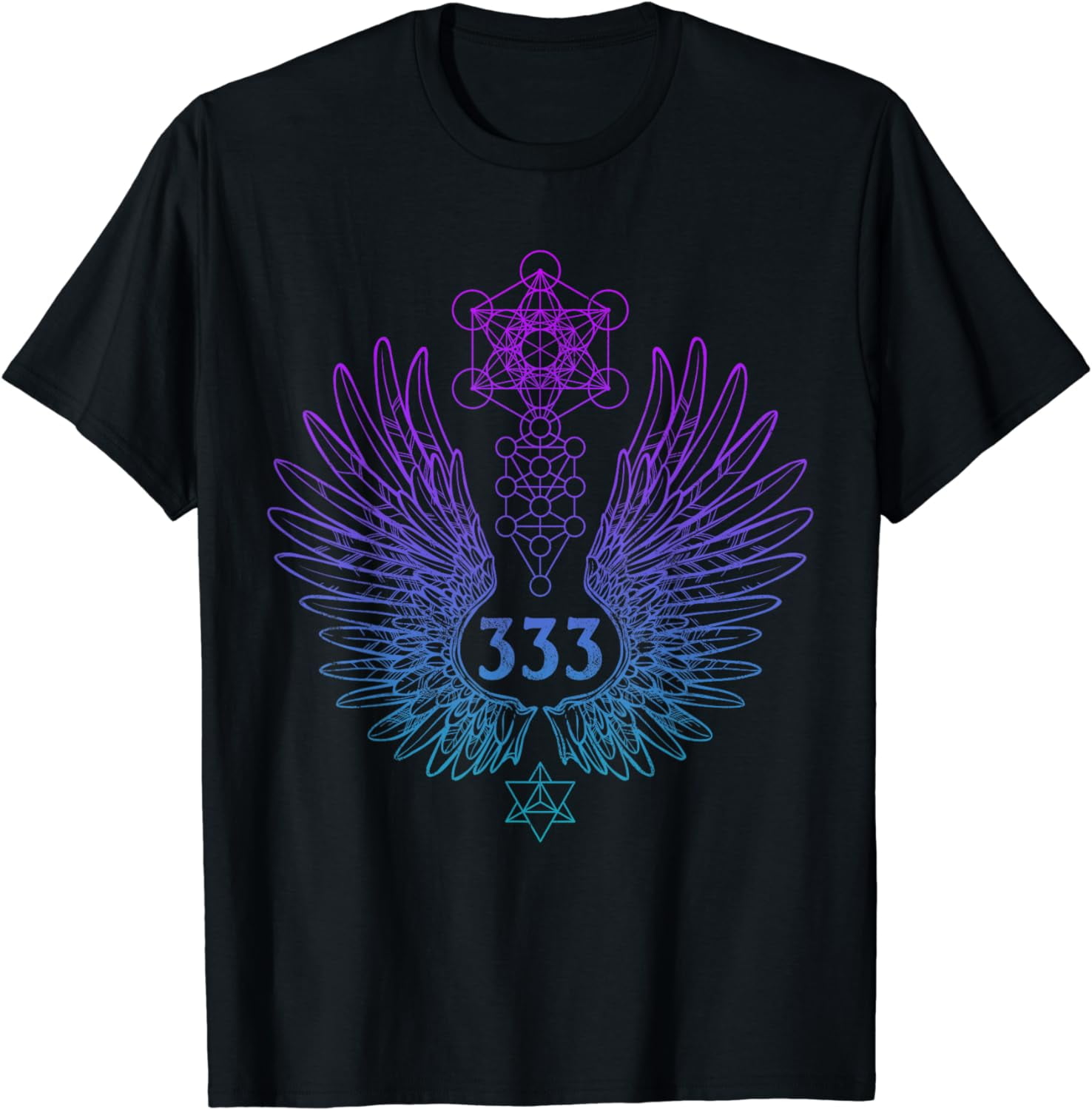 Angel Number 333 Sacred Geometry Healing T-Shirt - Walmart.com