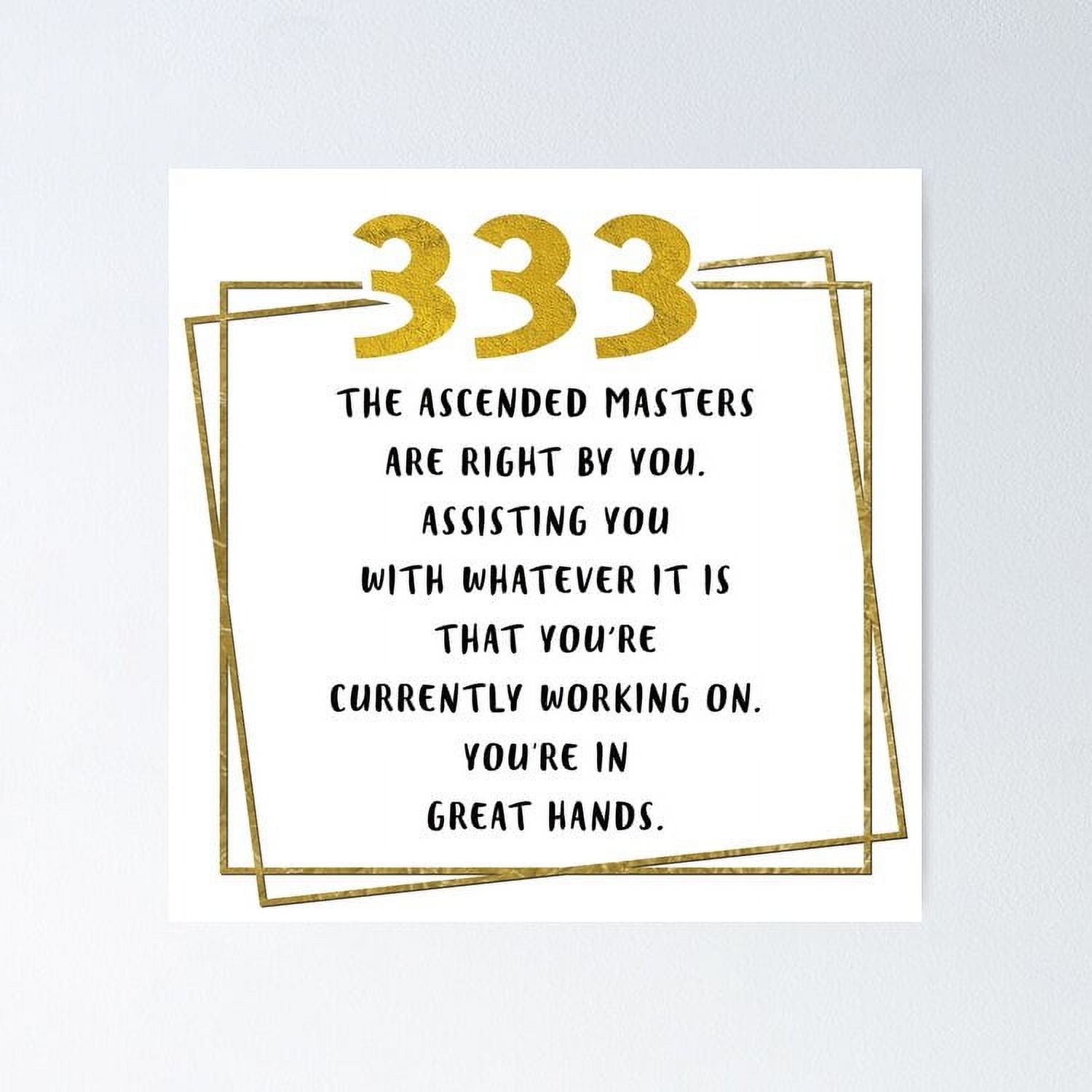 Angel Number 333 UNFRAMED Poster, 24x36 - Walmart.com