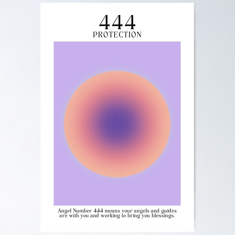 Angel Number 444 Aura UNFRAMED Poster, 18x24 - Walmart.com