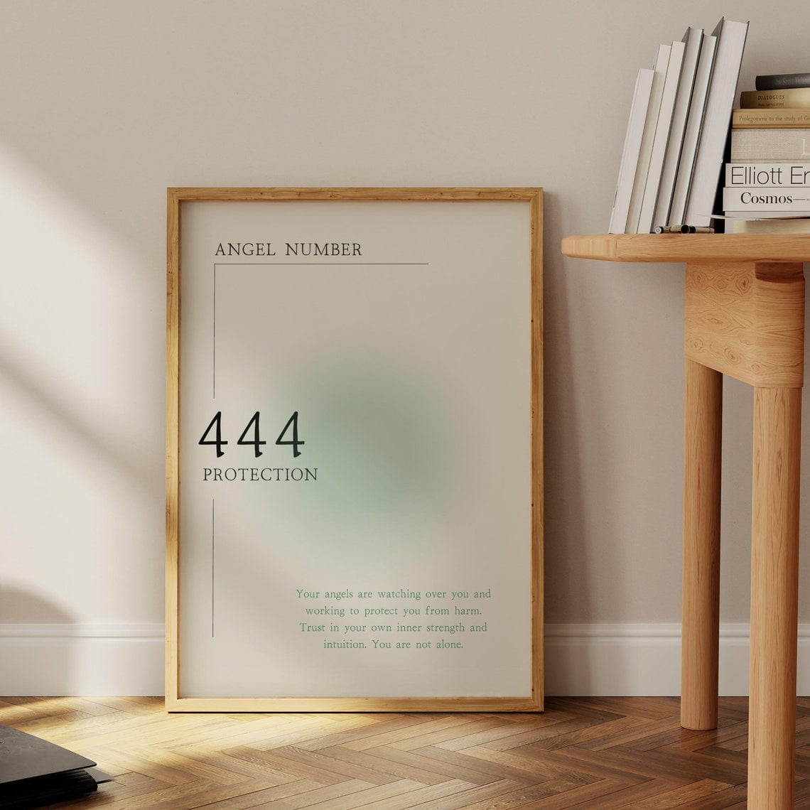 Angel Number 444 Minimalistic Print • Sage Green Spiritual Poster For ...