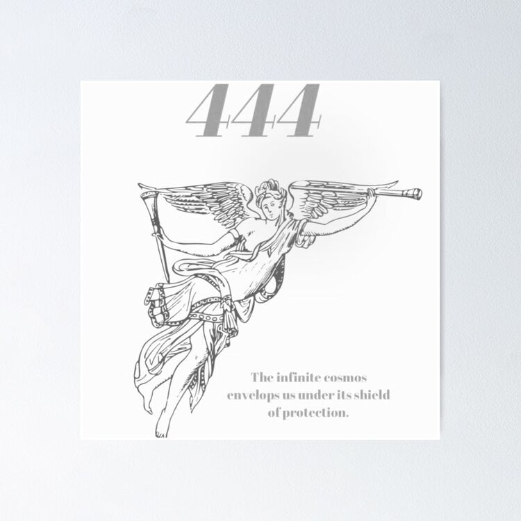 Angel Number 444 Poster- Unframed Poster | Wall Art | Perfect For Home Decor & Gifts, 8x12 ...