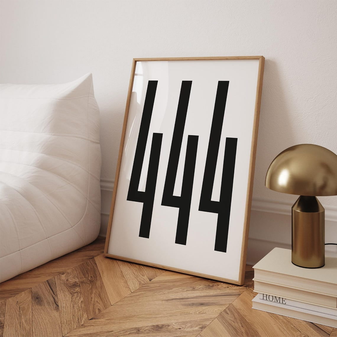 Angel Number 444 Print, Minimalist Wall Art Home Decor #715, Unframed ...