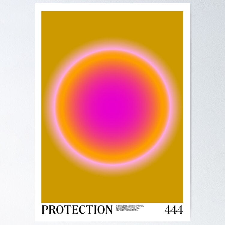 Angel Number 444 Protection Print UNFRAMED Poster, 8x12 - Walmart.com
