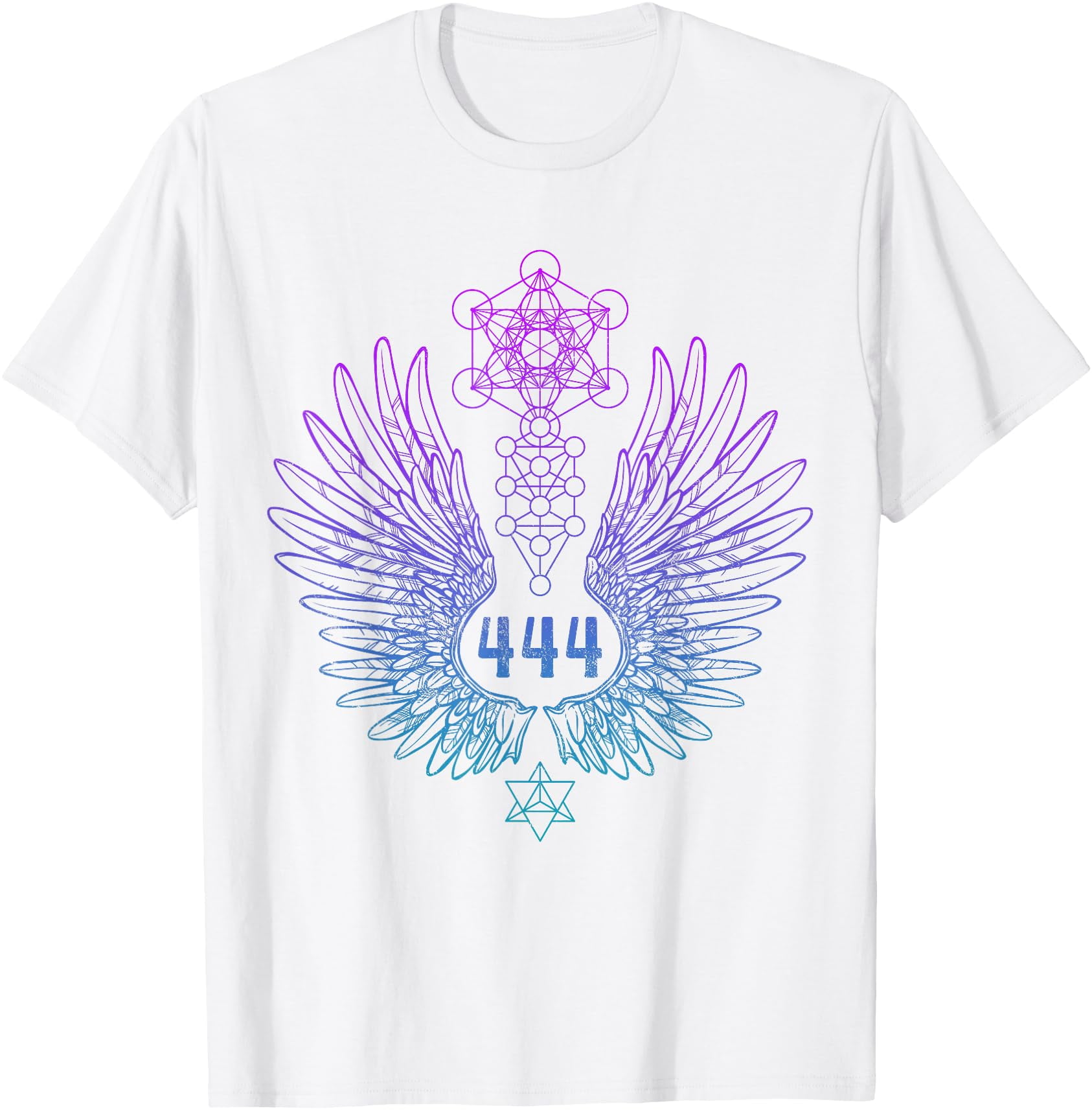 Angel Number 444 Sacred Geometry Healing Softstyle Unisex T-Shirt Men ...
