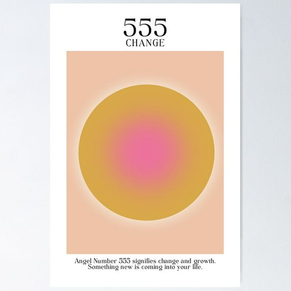Angel Number 555 Aura UNFRAMED Poster, 18x24 - Walmart.com