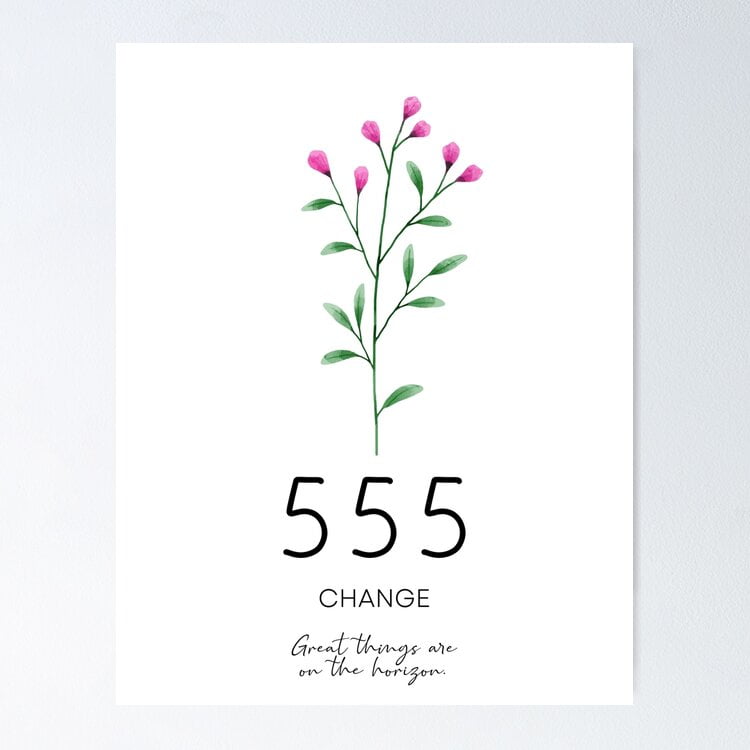 Angel Number 555 Poster- Unframed Poster | Wall Art | Perfect For Home ...