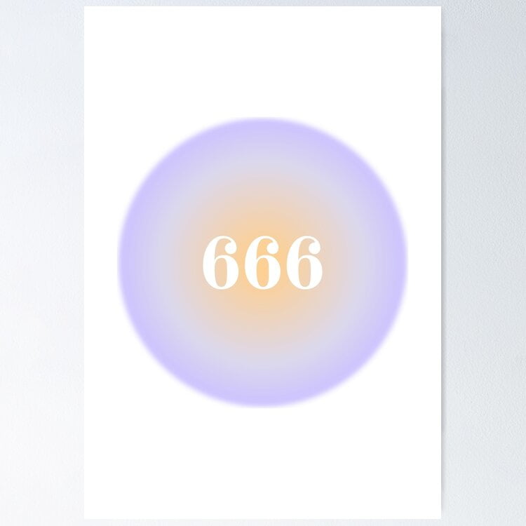 Angel Number 666. Aura Reflect. Poster- Unframed Poster | Wall Art ...