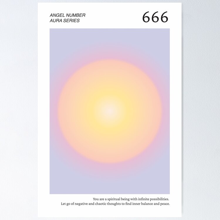 Angel Number 666 Aura UNFRAMED Poster, 8x12 - Walmart.com