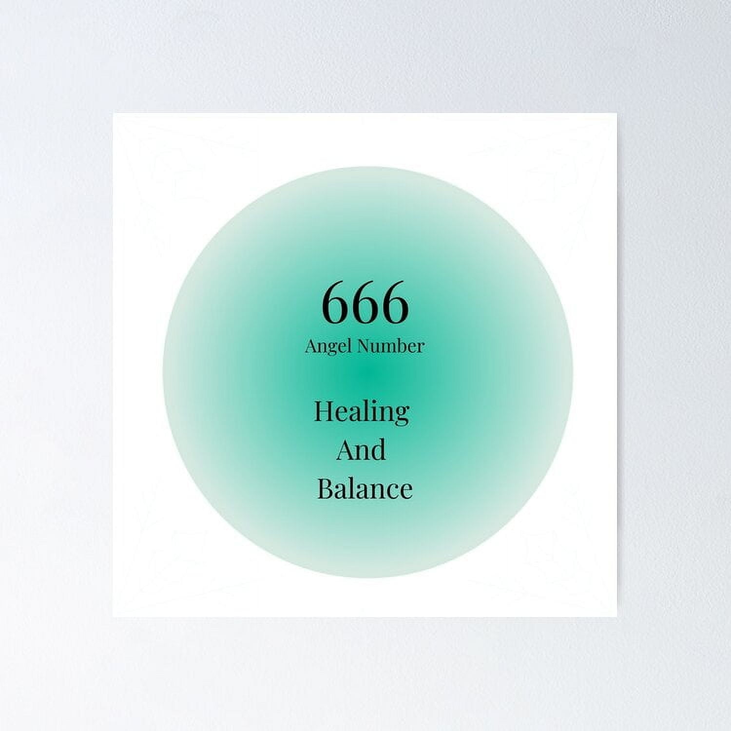 Angel Number 666: Healing And Balance UNFRAMED Poster, 24x36 - Walmart.com