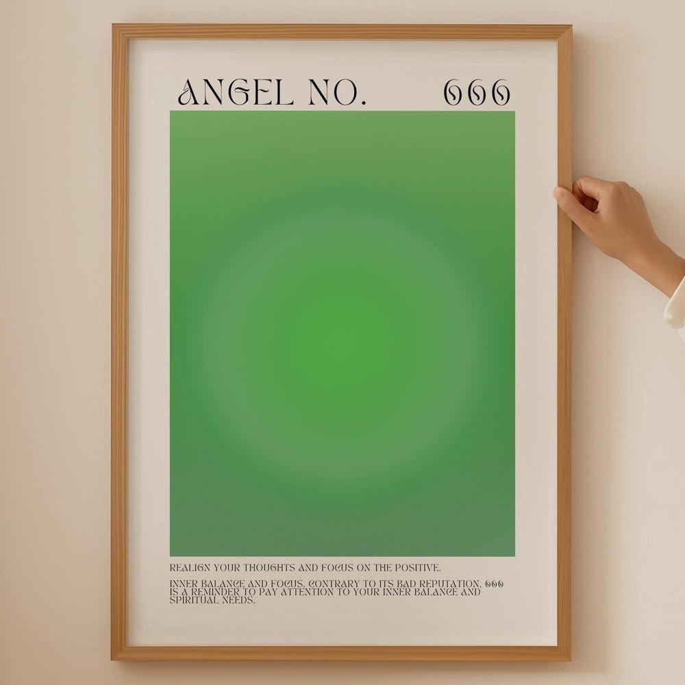 Angel Number 666 Poster - Inspirational Quote Room Decor Manifest Gift ...