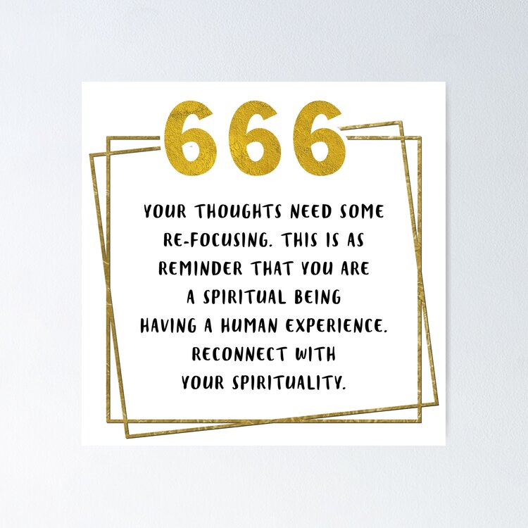 Angel Number 666 Poster- Unframed Poster | Wall Art | Perfect For Home ...